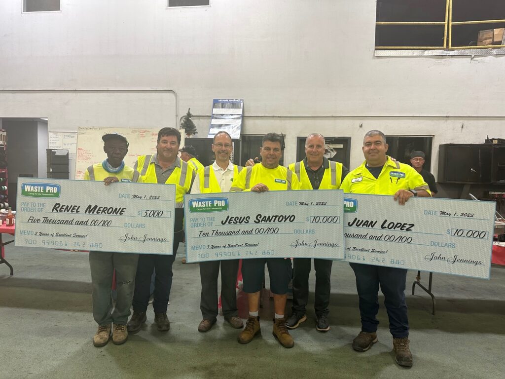 Waste Pro Ft. Myers Drivers and Helpers Earn $45,000 in Safety Awards ...