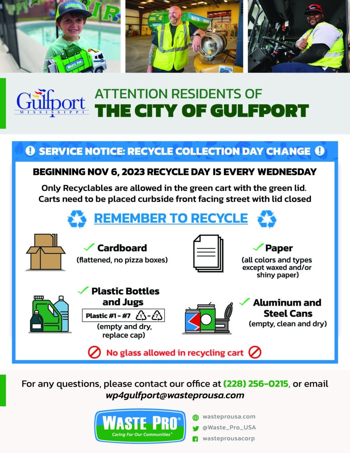Gulfport Customer Information - Waste Pro